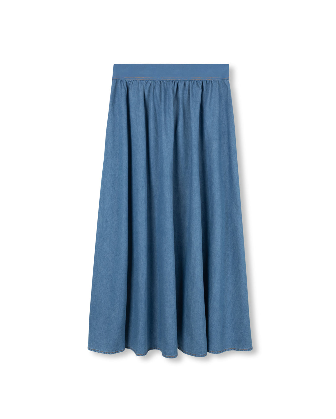 VIBE WIDE ELASTIC BAND DENIM SKIRT – Little Women Too
